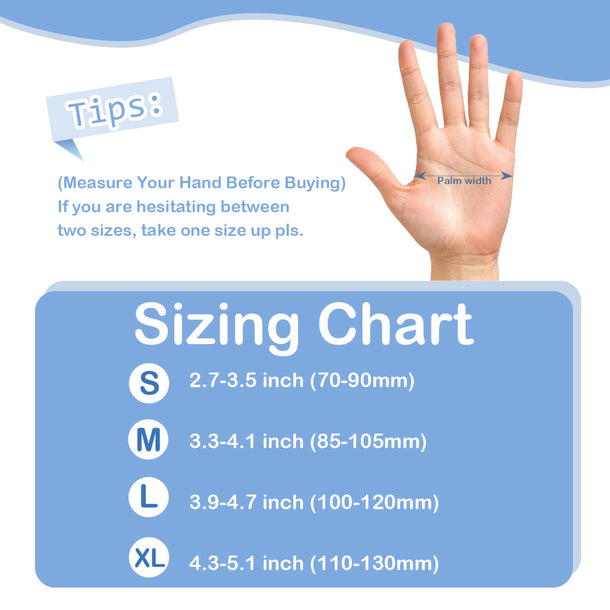 FINITEX Blue Nitrile Exam Gloves, 3.2 Mil Best for Dental, Clean, Cook ...